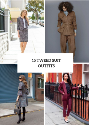 15 Fall Outfits With Tweed Suits For Ladies - Styleoholic